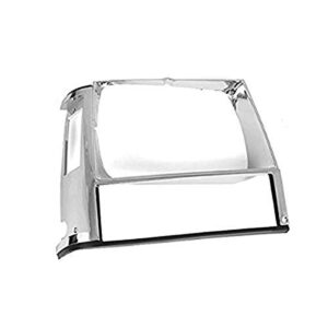 omix | 12419.12 | headlight bezel, right, chrome | oe reference: 55002244 | fits 1984-1990 jeep cherokee xj/mj