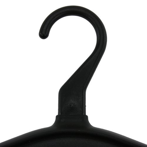 Quartet Heavy-Duty One-Piece Molded Plastic Hangers, 16-3/4", Black, 12 per Pack