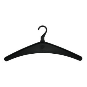 Quartet Heavy-Duty One-Piece Molded Plastic Hangers, 16-3/4", Black, 12 per Pack