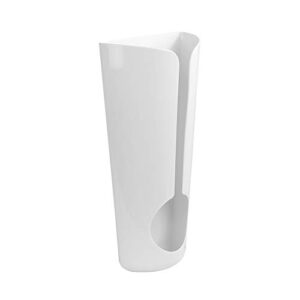 spectrum diversified, white plastic bag holder, wall mount or adhesive, standard