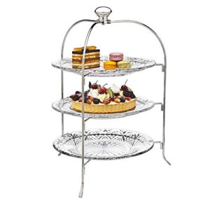 godinger 3 tiered platter stand – dublin crystal collection