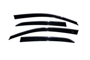 auto ventshade [avs] low profile ventvisor / rain guards | smoke color w/ chrome trim, 4 pc | 794007 | fits 2008 – 2012 honda accord sedan