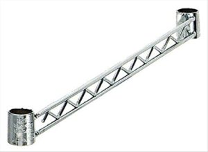 quantum storage systems gr48 hang bar for wire shelving units, chrome finish, 1″ diameter x 48″ length