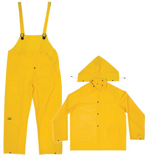 CLC Custom Leathercraft Rain Wear R110M .20 MM Yellow 3-Piece Rain Suit, Medium