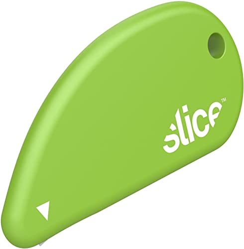 Slice Ceramic Blade, Safety Cutter Finger Friendly, Cuts Blister Packaging, Paper & Ideal for Outline Trims of Shapes or Coupons, 1 Pack, Green