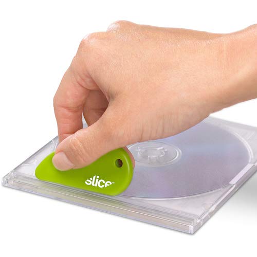 Slice Ceramic Blade, Safety Cutter Finger Friendly, Cuts Blister Packaging, Paper & Ideal for Outline Trims of Shapes or Coupons, 1 Pack, Green