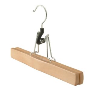 richards homewares natural wood trouser/skirt clamp hanger