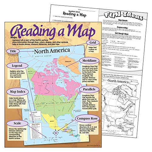 TREND ENTERPRISES, INC. Reading a Map Learning Chart, 17" x 22"