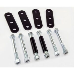 rugged ridge 18265.10 suspension leaf spring shackle kit, rear, hd, greaseable; 76-86 cj