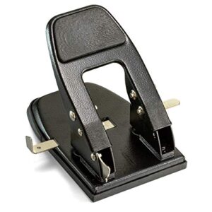 officemate heavy duty 2-hole punch, padded handle, black, 50-sheet capacity (90082), model number: oic90082