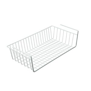 organized living large under-shelf basket – white