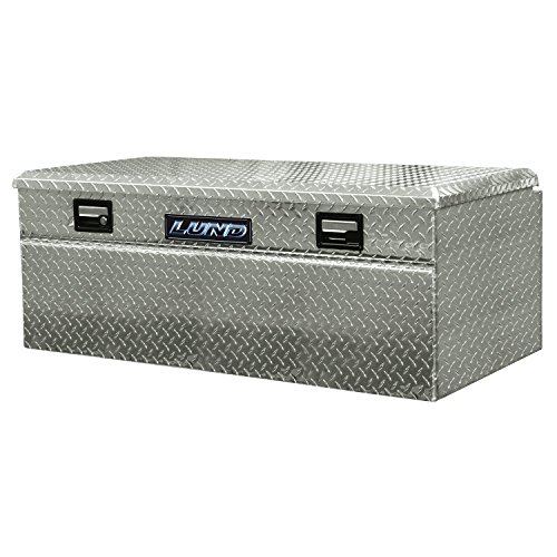 Lund 9436WB 36-Inch Aluminum Wide Flush Mount Single Lid Truck Tool Box, Diamond Plated, Silver