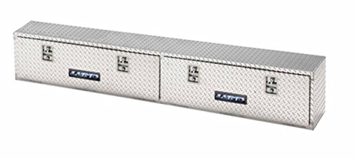 Lund 8190T 90-Inch Aluminum Top Mount Truck Tool Box, Diamond Plated, Silver