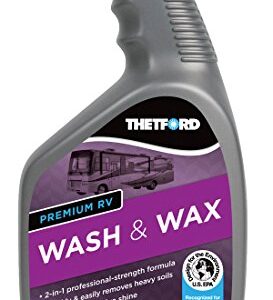 Premium RV Wash and Wax, Detergent and Wax for RVs / Boats / Trucks / Cars 32 oz - Thetford 32516