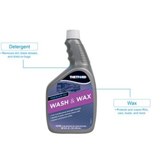 Premium RV Wash and Wax, Detergent and Wax for RVs / Boats / Trucks / Cars 32 oz - Thetford 32516