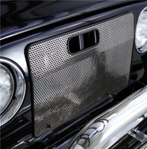 rugged ridge 11213.03 black radiator bug shield