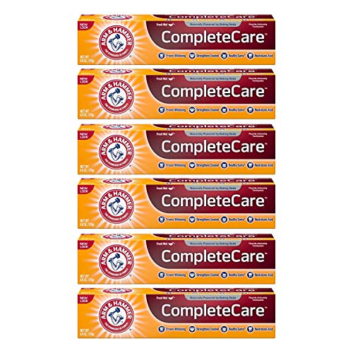 Arm & Hammer Complete Care Stain Defense Fluoride Anticavity Toothpaste, 6 oz (Pack of 6) (Packaging May Vary) (Packaging May Vary)