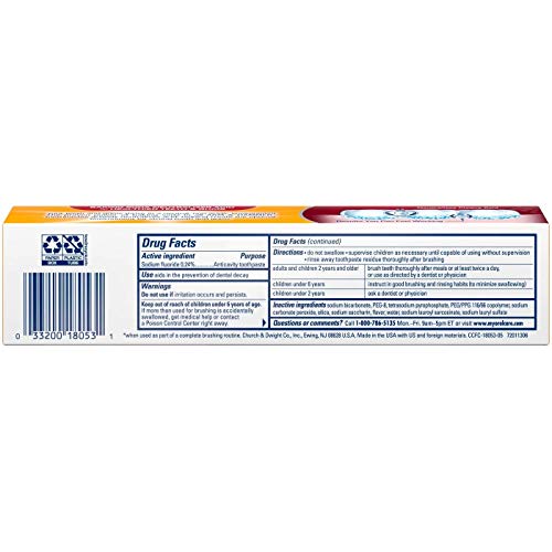 Arm & Hammer Complete Care Stain Defense Fluoride Anticavity Toothpaste, 6 oz (Pack of 6) (Packaging May Vary) (Packaging May Vary)