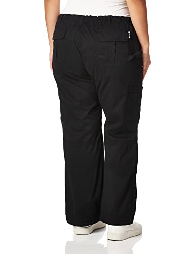 KOI Women's Lindsey Ultra Comfortable Cargo Style Scrub Pants Sizes, Black, Medium/Tall