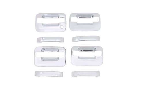 Auto Ventshade AVS 685302 Chrome Door Handle Covers, 4-Door Set for 2004-2014 Ford F-150 without Keypad or Passenger Keyhole