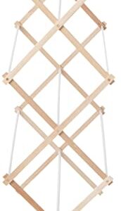 Household Essentials 5001 Collapsible Folding Wooden Clothes Drying Rack For Laundry | Pre Assembled