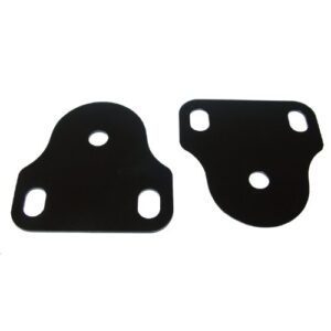 rugged ridge 11208.01 windshield bracket kit, black; 76-95 jeep cj/wrangler yj