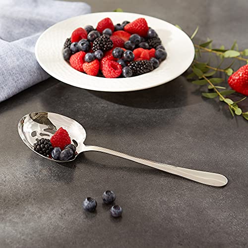 RSVP International Endurance Flatware Collection Stainless Steel, Dishwasher Safe, Berry Spoon