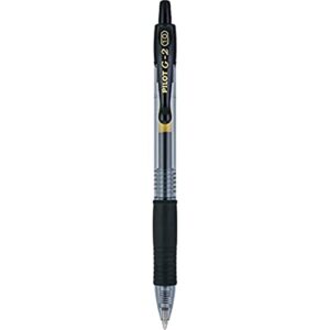 PILOT G2 Premium Refillable & Retractable Rolling Ball Gel Pens, Bold Point, Black Ink, 12 Count (Pack of 1)