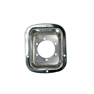 rugged ridge 11135.01 fuel filler bezel, stainless steel; 76-95 jeep cj/wrangler yj