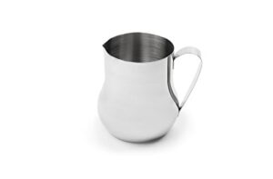 fox run creamer/frother pitcher, 4.25 x 3 x 4.25 inches, metallic