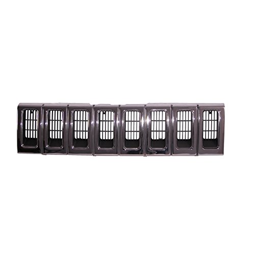 Omix | 12037.12 | Grille Insert, Gray/Chrome | OE Reference: 55054890 | Fits 1993-1998 Jeep Grand Cherokee ZJ