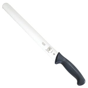 mercer culinary m23111 millennia black handle, 11-inch wavy edge, slicer