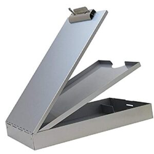 Saunders Metal Clipboard with Storage, Letter Size Heavy Duty Contractor Grade Clipboard, Recycled Aluminum Dual Storage Form Holder with High Capacity Clip, Assembled in USA, Silver Cruiser-Mate