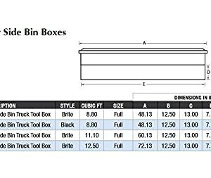 Lund 5760 Challenger Series Brite Single-Lid Side-Mount Specialty Storage Box