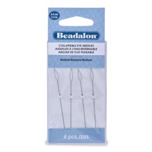 beadalon collapsible eye needles 2.5-inch medium