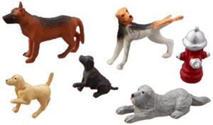 bachmann trains – figures – dogs with fire hydrant (6pcs/pk) – o scale