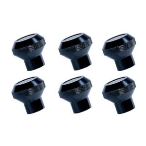 rugged ridge 11420.02 dash knob kit, billet aluminum, black; 76-86 jeep cj