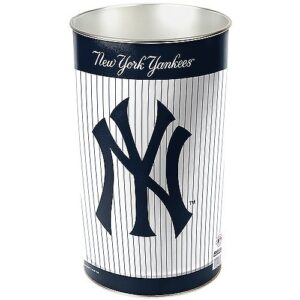 wincraft new york yankees mlb tapered wastebasket (15″ height)