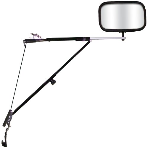 CIPA 11650 Door Mount Towing Mirror , Black