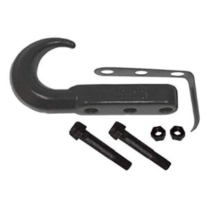 rugged ridge 11236.02 tow hook, front, black; 42-02 jeep cj/wrangler yj/tj