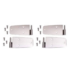 rugged ridge 11113.01 door hinge kit, stainless steel; 76-93 jeep cj/wrangler yj