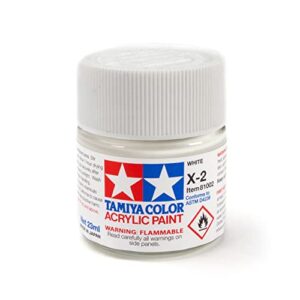 tamiya 81002 acrylic x2 white 3/4 oz