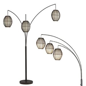 adesso 4026-26 maui arc lamp, 82 in, 3x60w incandescent,13 cfl, antique bronze, 1 floor lamp