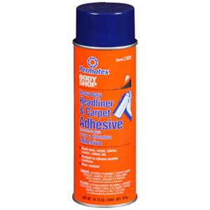 permatex 27828-6pk body shop heavy duty headliner and carpet adhesive, 16.75 oz aerosol can (pack of 6)