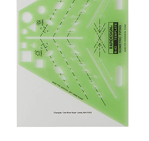 Rapidesign Isometric Piping Template, 1 Each (R43)