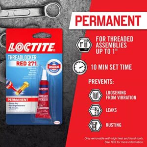 Loctite Threadlocker Red 271 Red 0.2 fl oz, 1 Tube