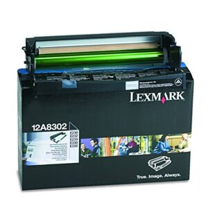 lexmark 12a8302 laser printer e230 e232 e234 e238 e240 e330 e332 e340 e342 drum unit in retail packaging