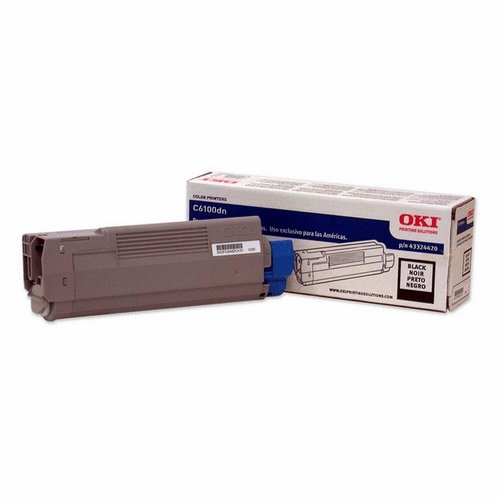 Oki Data 43324420 Black Toner Cartridge 6K for C6100 Series Printers