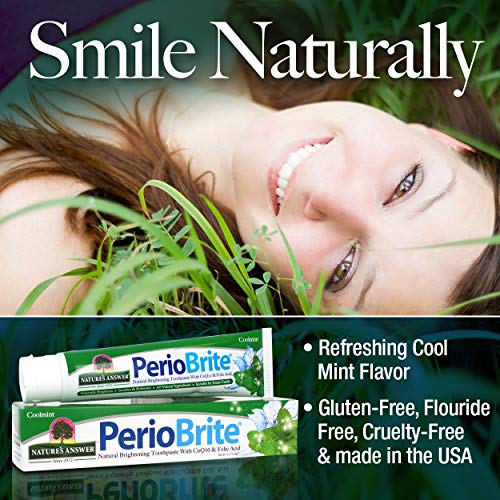 Nature's Answer Periobrite Toothpaste Coolmint | Natural Enamel Whitening | Great for Sensitive Teeth | Fresh Breath | Cavity Protection