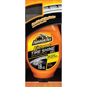 extreme tire shine gel by armor all, tire shine for restoring color and tire protection, 18 fl oz